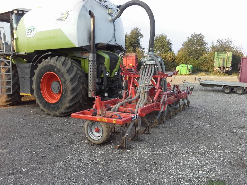 Slurry injector with fixed tines or spring tines - Injection on arable land